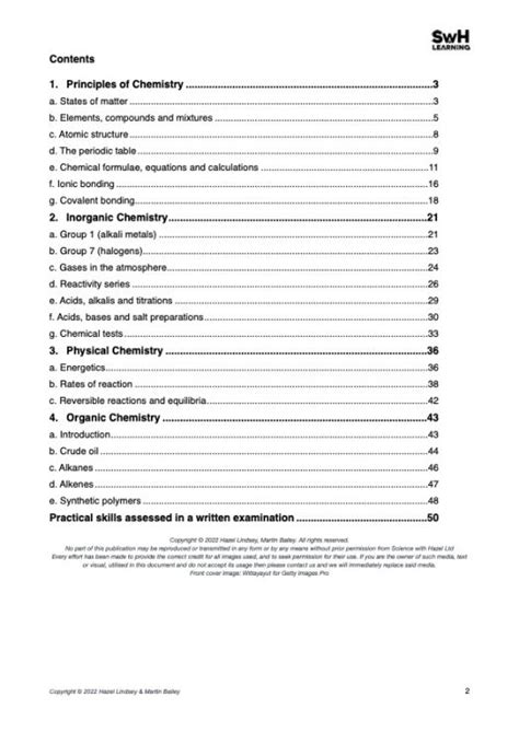 The Perfect Answer Revision Guide Edexcel Igcse Chemistry 9 1 Double Award Swh Learning