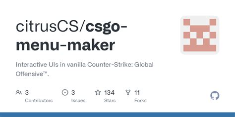 Github Citruscs Csgo Menu Maker Interactive Uis In Vanilla Counter Strike Global Offensive