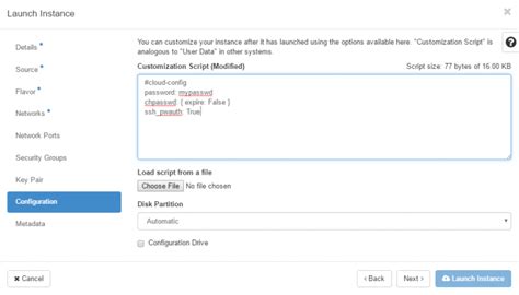 Openstack Set User Password When Launching Cloud Images Techglimpse