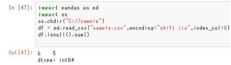 Python Pandas にて欠損値のカウント判定を行う方法isnull関数 ウルトラフリーダム