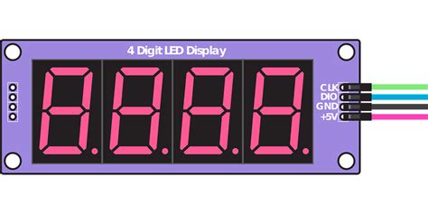 Tm1637 4 Digit 7 Segment Free Vector Graphic On Pixabay
