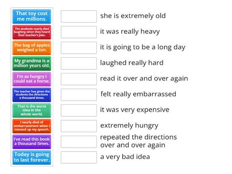 Hyperbole Match Match Up