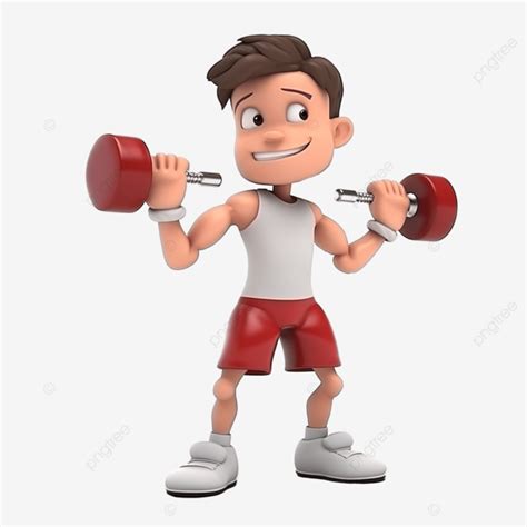 3d 스포츠맨 캐릭터는 아령 행 운동으로 등 근육을 조각합니다 3차원 캐릭터 운동가 운동하다 Png 일러스트 및 이미지 에 대한 무료 다운로드 Pngtree