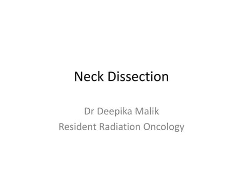 Neck Dissection Pptx