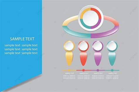 Visual Representation Of Multicolored Ellipse Segmented Into Four