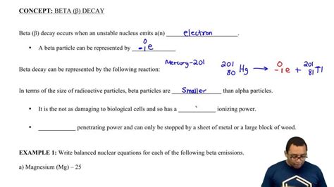 Beta Radiation Equation