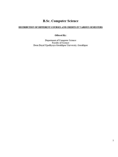 Syllabus Bsc Computer Science Pdf Pointer Computer Programming Software