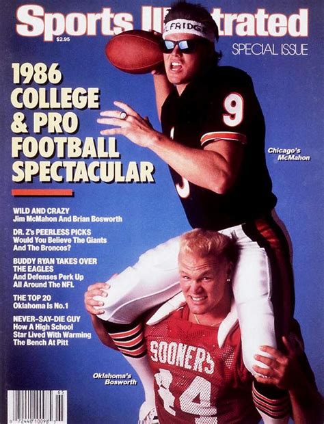Brian Bosworth And Jim Mcmahon September 3 1986 Old Nfl Posters