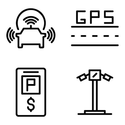 Premium Vector Roads Icons Set Road Forks Icon Road Sections Of Different Shapes Line With