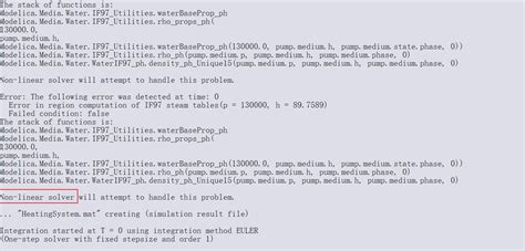 modelica what is the non linear solver used in dymola initialization