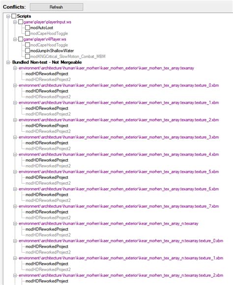 HD Reworked Mod Script Merger Showing Conflict R Witcher