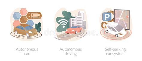 Autonomous Vehicle Abstract Concept Vector Illustrations Stock Vector Illustration Of Vehicle