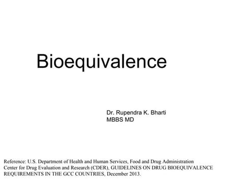 Bioavailability And Bioequivalence Studies Pptx