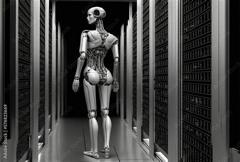 This Image Depicts A Humanoid Robot That Uses Language Modelling And An