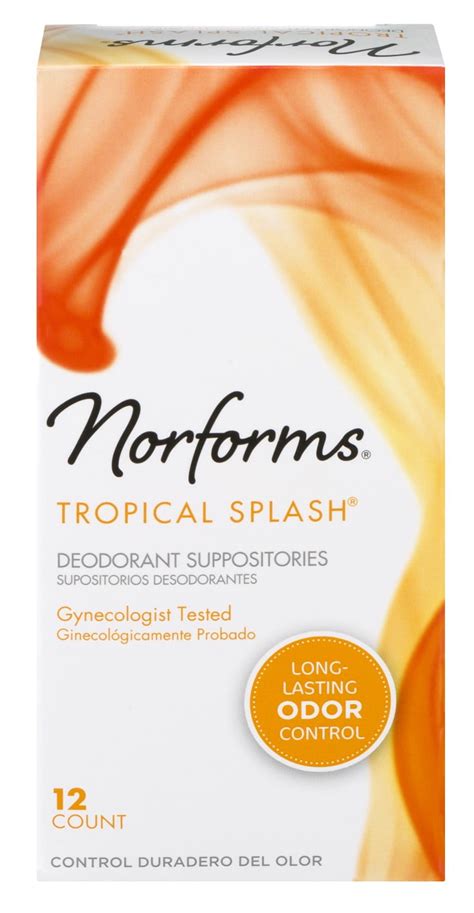 Norforms Suppositories Tropical Splash 12 Count Pack Of 3