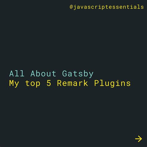 My Top 5 Remark Plugins Rgatsbyjs