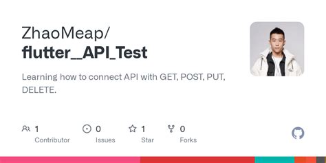 Github Zhaomeapflutterapitest Learning How To Connect Api With
