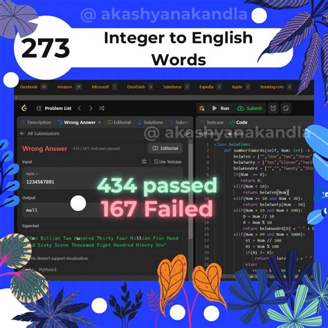 akash yanakandla on linkedin keepcoding staycurious nevergiveup leetcode codingchallenges…