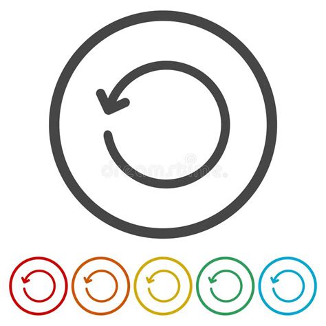 refresh reload rotation loop sign set stock vector illustration of