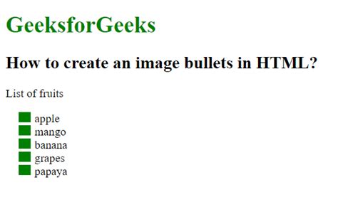 如何在 Html 中创建图像项目符号？ 码农参考