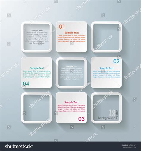 Infographic Design White Rectangle Squares On Stock Vector Royalty Free 146492381