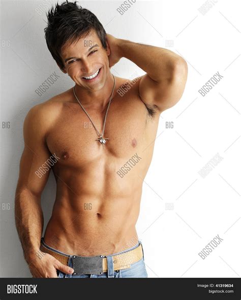 Sexy Smiling Shirtless Image Photo Free Trial Bigstock