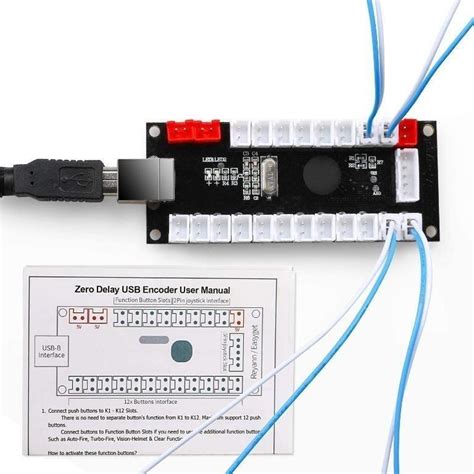 Easyget Arcade Game Controller Zero Delay Encoder Usb To Arcade Joystick Video Gaming Gaming