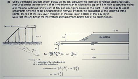 Solved A Using The Elastic Solution Shown Below On The Chegg Com
