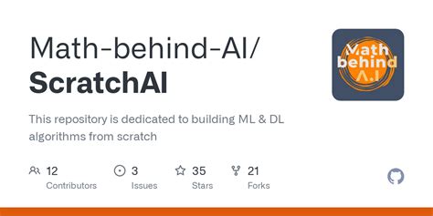 Github Math Behind Aiscratchai This Repository Is Dedicated To Building Ml And Dl Algorithms