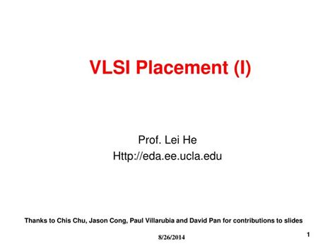 PPT VLSI Placement I PowerPoint Presentation Free Download ID