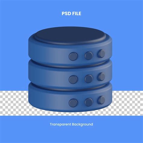 premium psd database 3d rendering icon illustration analytics