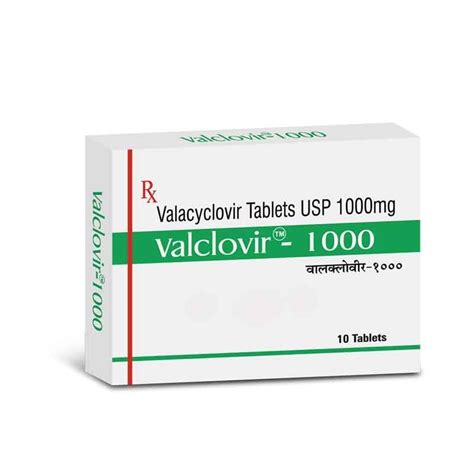Valclovir 1000mg Valacyclovir 1000mg Tablet At ₹ 450 Stripe