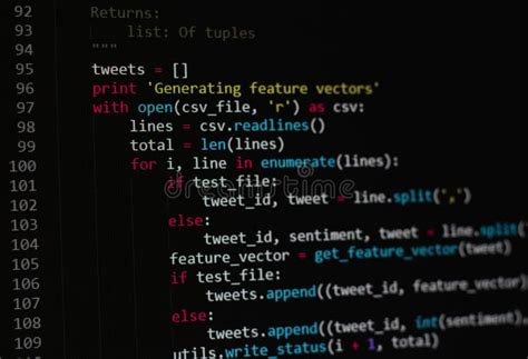 Developer Software Source Code On Monitor Screen Writing Script Of