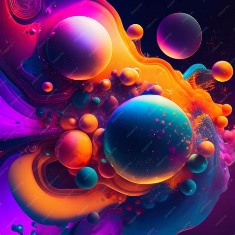 Premium Photo An Abstract Art Piece Featuring Colorful Shapes
