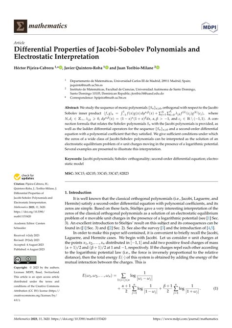 Pdf Differential Properties Of Jacobi Sobolev Polynomials And