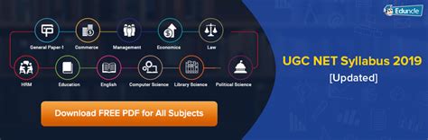 UGC NET Syllabus All Subjects Download Free PDF