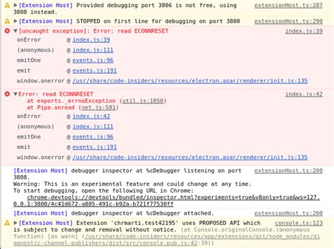 Econnreset Restarting Extension Host Due To First Folder Change Issue Microsoft