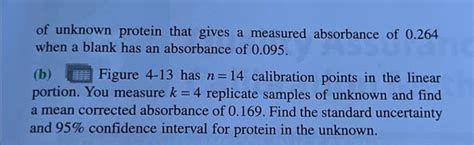 Solved A The Linear Calibration Curve In Figure Chegg