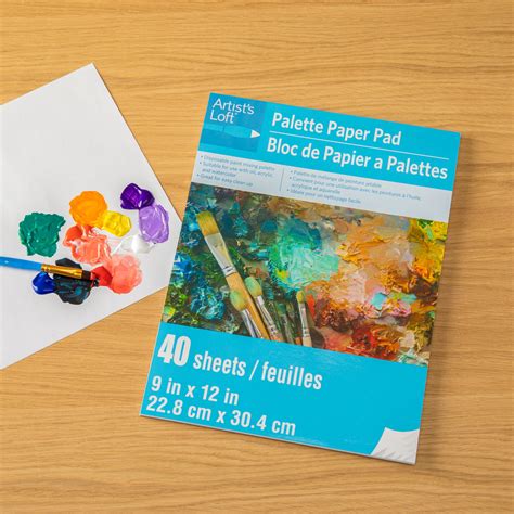 9 X 12 Paper Palette Pad By Artists Loft Disposable Mixing Palette