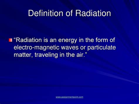Radiation Definition