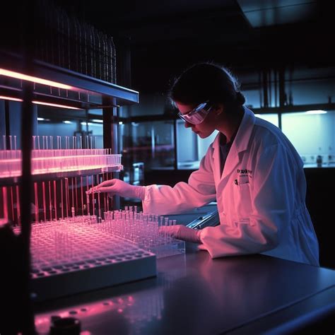 A Forensic Scientist Analyzing Dna Samples In A Laboratory Premium Ai Generated Image