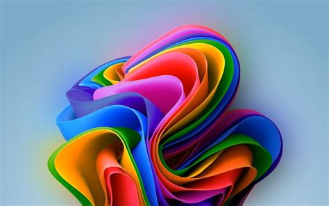 An Abstract Image Of Multicolored Shapes On A Blue Background
