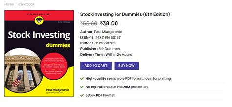 pdf stock investing for dummies 6th edition