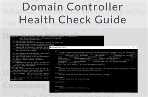 Domain Controller Health Check Guide Installing Using DCDiag