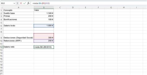 Cómo Calcular Tu Sueldo Neto A Partir Del Salario Bruto En Excel