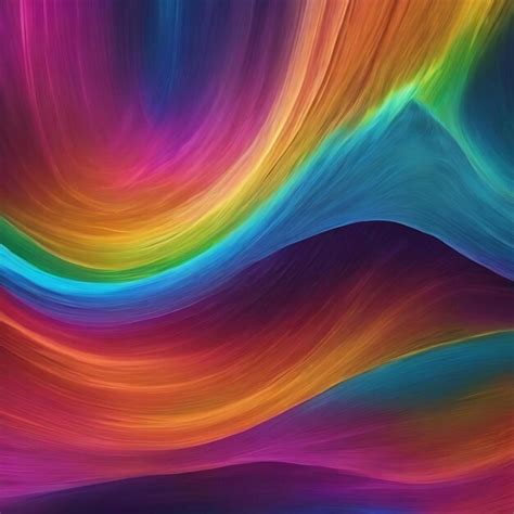 Rainbow Aurora Abstract Background Premium AI Generated Image