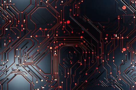 Premium Ai Image Seamless Pattern Of A Microchip Circuit With Digital