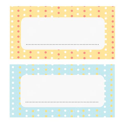 name tag simple border design
