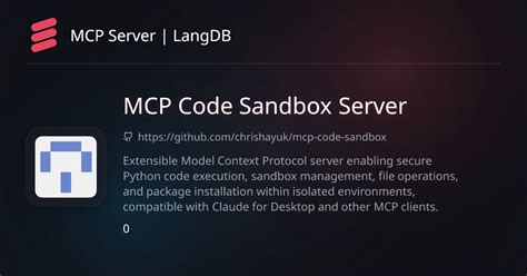 Mcp Code Sandbox Server Langdb