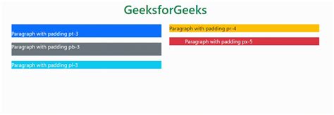 How To Apply Padding Using Bootstrap Geeksforgeeks